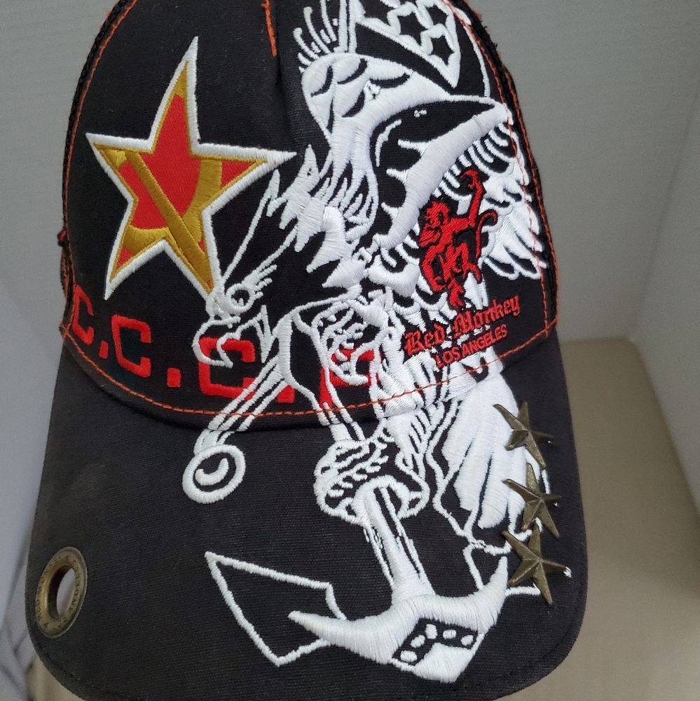 Authentic Red Monkey Los Angeles Hat. - Gem